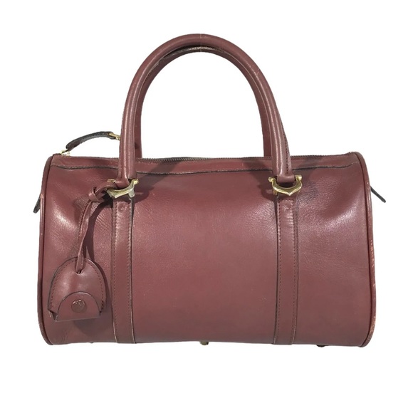 Cartier | Bags | Cartier Leather Boston Bag Burgundy | Poshmark